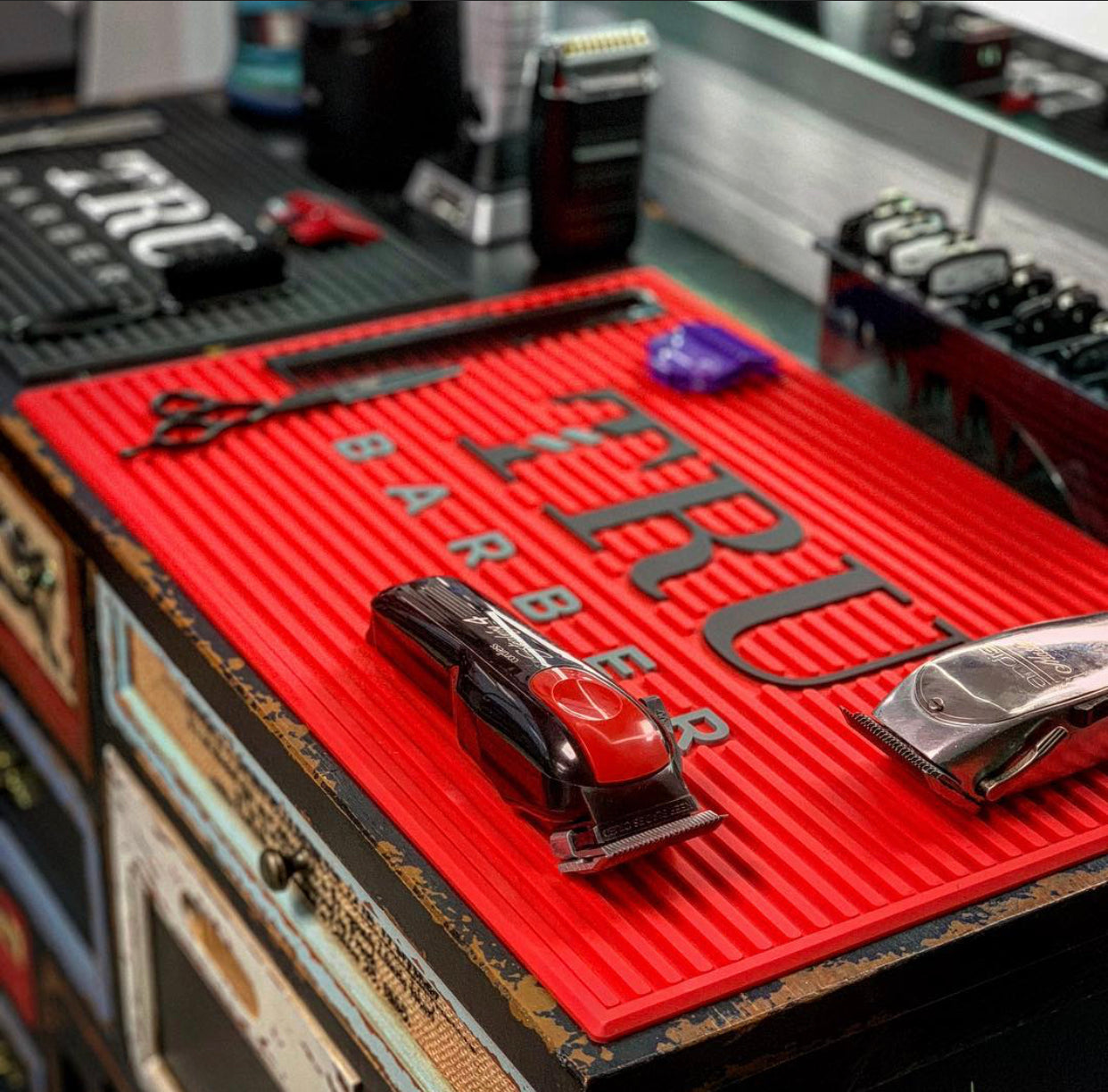 Barber Mat- Red - TRUBARBER Official